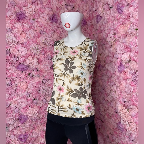 Charter Club | Tops | Charter Club Mesh Sheer Floral Pink Green Medium ...
